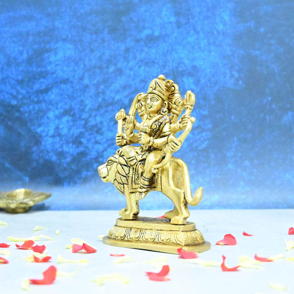 Durga devi brass idol (5 Inch) Brass maa durga murti for home puja (Du ...