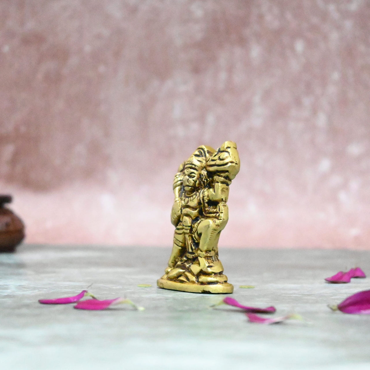 Hanuman ji murti mini size (2 Inch) Brass Hanuman Idol small for Pooja ...